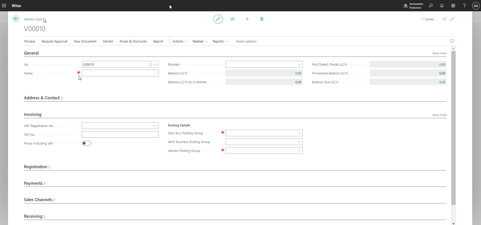 Set up your vendor for EFT payments